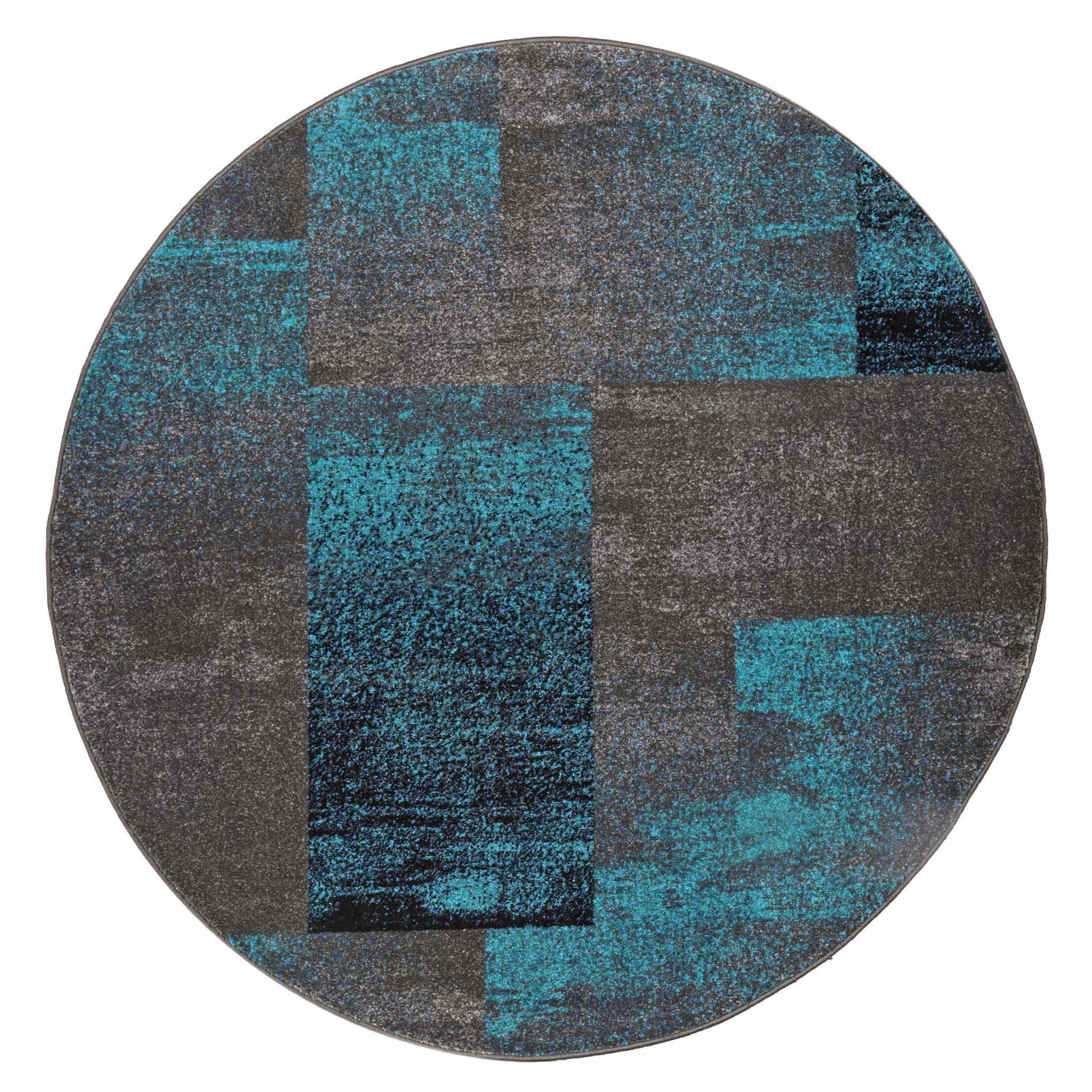 Geo Elegance 444 Blue Round – Bazaar G Rugs N Gifts